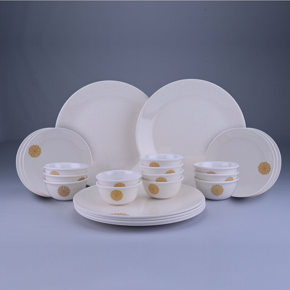 24pc Dinner Set Urmi - Golden Leaves