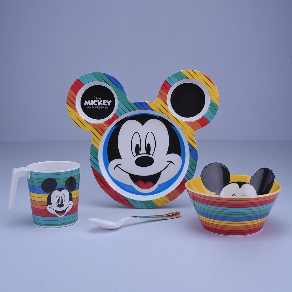 4 pc Kids Set - Mickey Stripe – Servewell Dinnerware